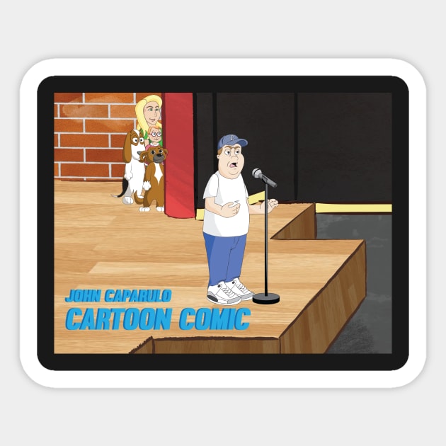 John Caparulo is CARTOON COMIC - John Caparulo - Sticker | TeePublic