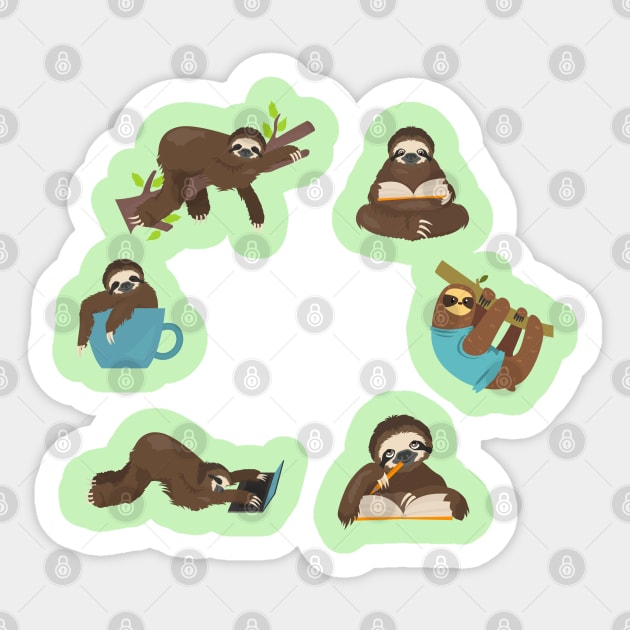 a Sloth Life Cycle - Sloth Lovers - Sticker | TeePublic