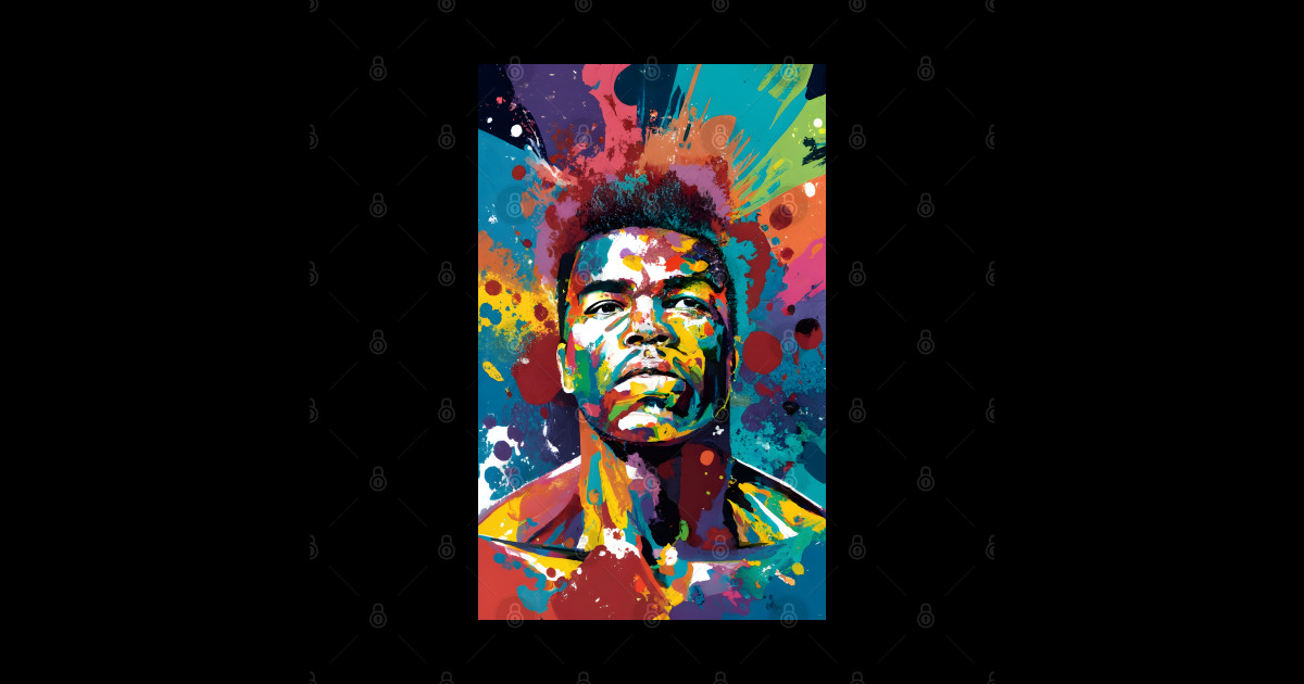 Muhammad Ali Painting - Muhammad Ali - Sticker | TeePublic