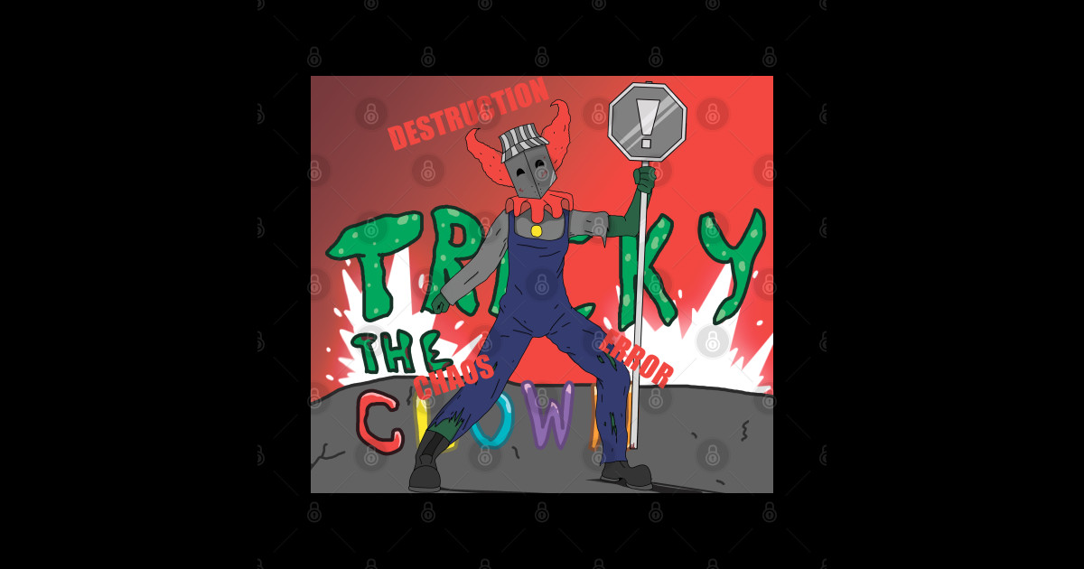 fnf madness combat tricky demon art - Tricky - Sticker | TeePublic