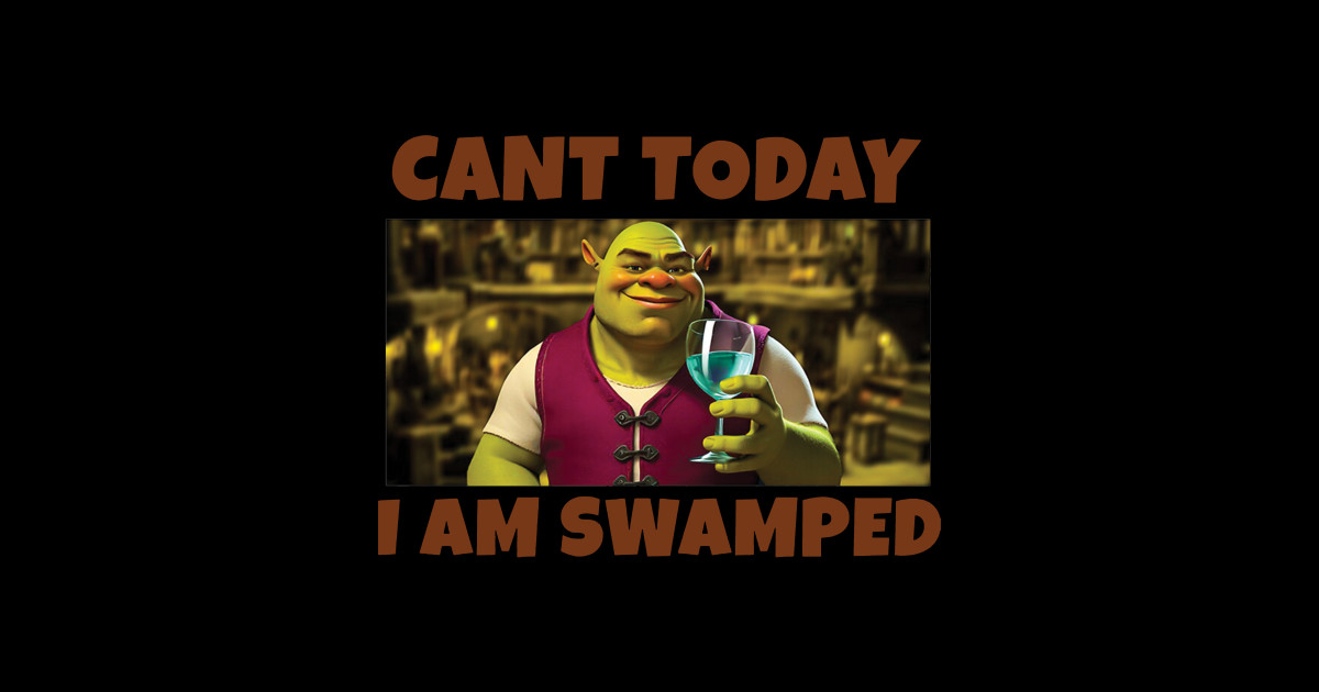 Im Swamped Shrek Funny Shrek Swamped Vintage Cartoon - Vintage Cartoon ...