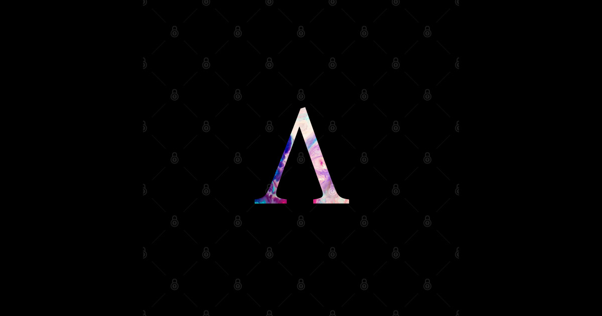 Rainbow Marble Lambda - Lambda - Sticker | TeePublic