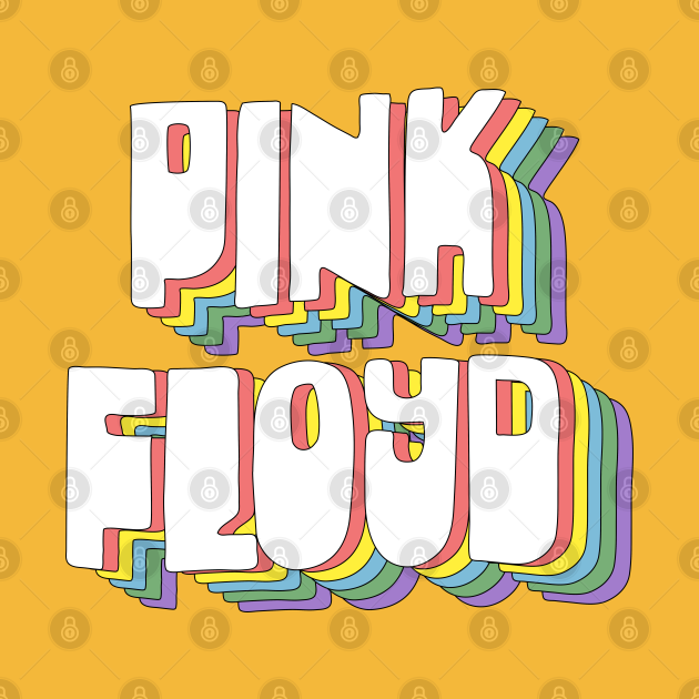 Pink Floyd // Retro Typography Design - Pink Floyd - Long Sleeve T ...