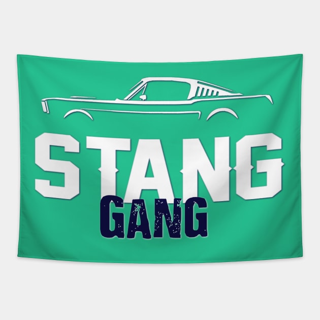 Stang Gang Mustang Car Group - Car - Tapestry | TeePublic