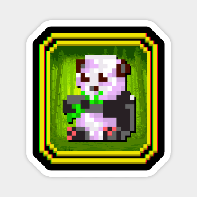 Cute 8-Bit Panda Awesome Animal 8Bit Panda Bear - 8bit - Magnet | TeePublic