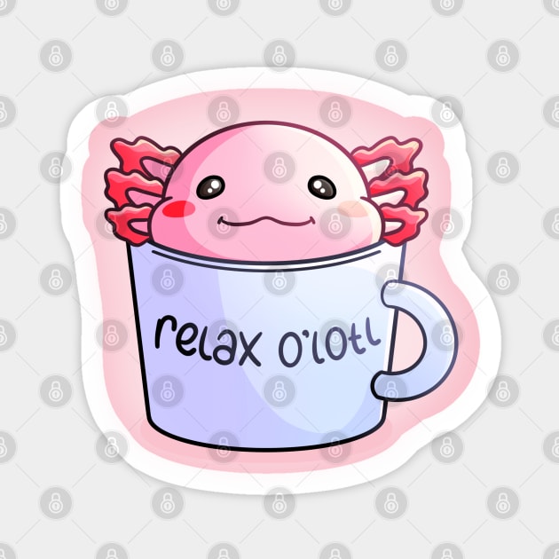 Relax O’Lotl | Axolotl Pun - Relax O Lotl - Sticker | TeePublic