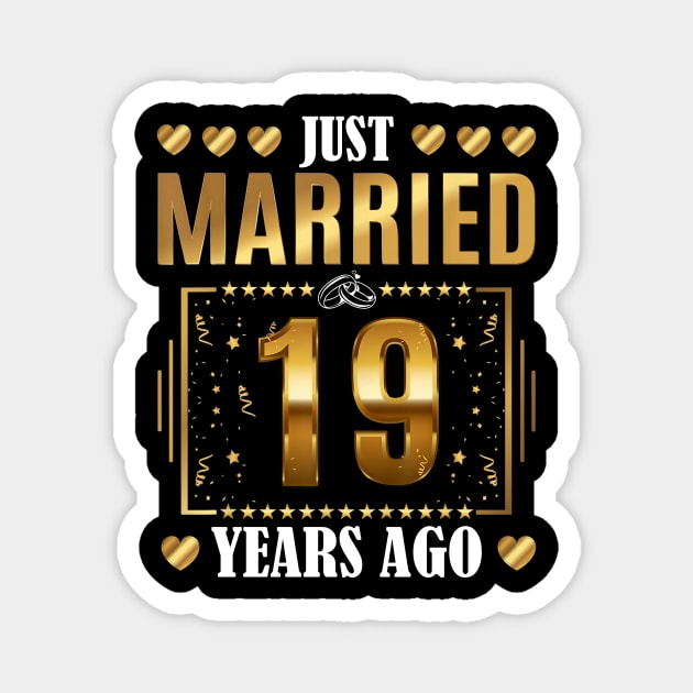 Just Married 19 Years Ago 19th Wedding Anniversary Couples - Wedding ...