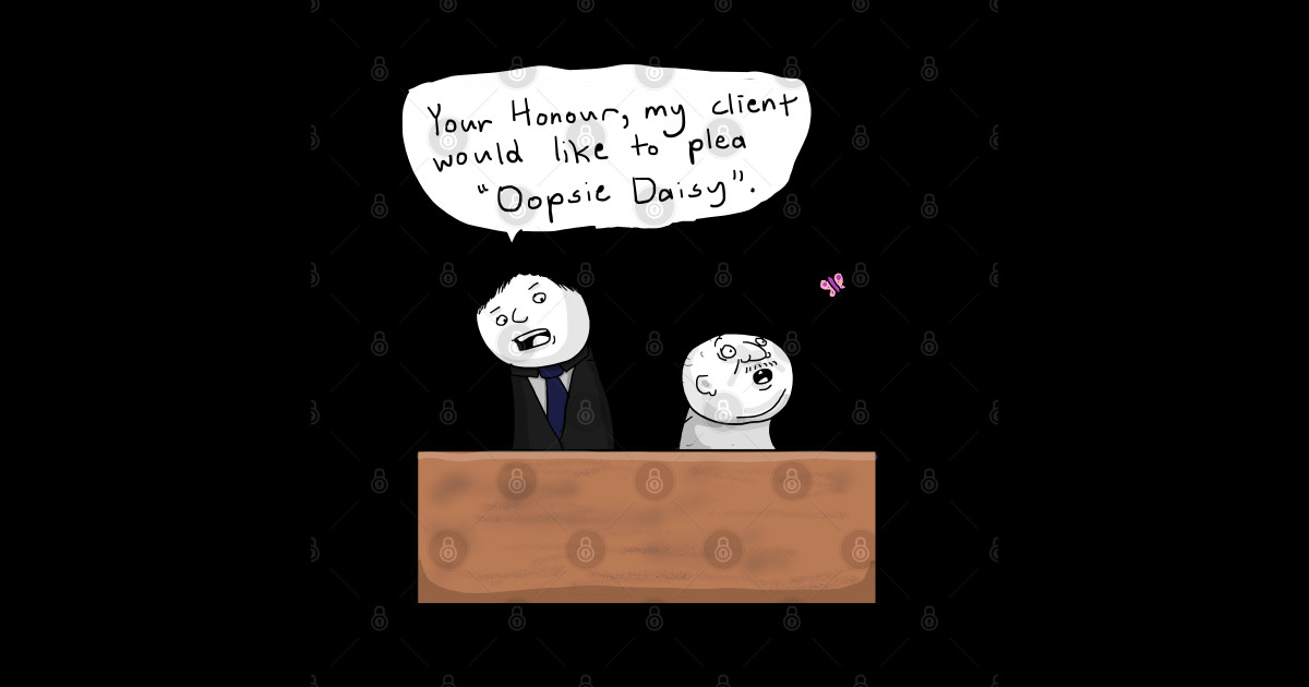 Oopsie Daisy Humour Cartoon Sticker Teepublic
