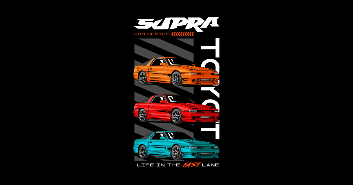 Supra MK 3 JDM Car - Supra Mk 3 Jdm Car - Pin | TeePublic