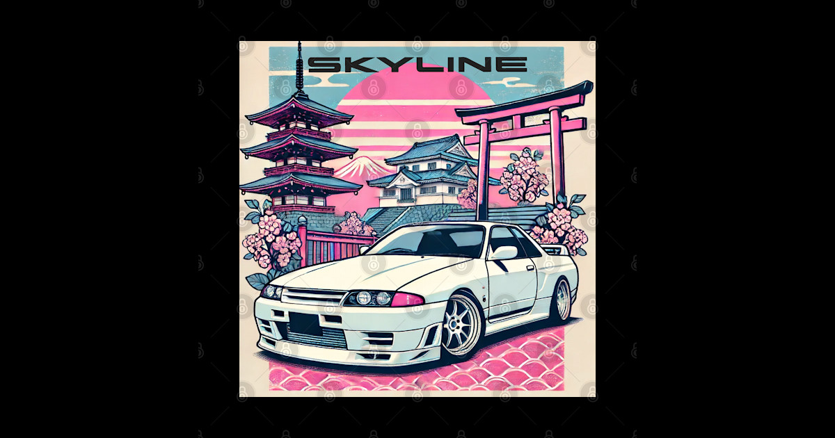 R32 Skyline GT-R - R32 Skyline - Posters and Art Prints | TeePublic