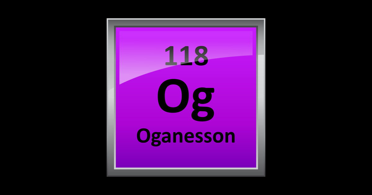 Oganesson - Element 118 Periodic Table Symbol - Element 118 - Sticker ...