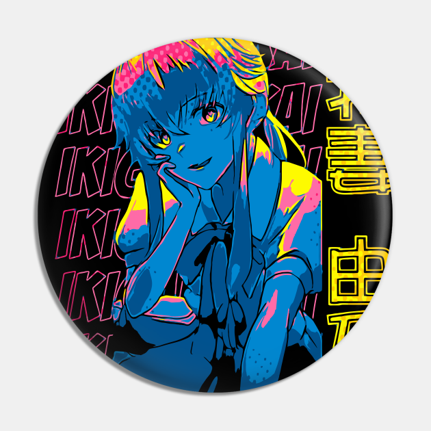 Yuno Gasai Pop Art | IKIGAISEKAI V4 - Mirai Nikki - Pin | TeePublic
