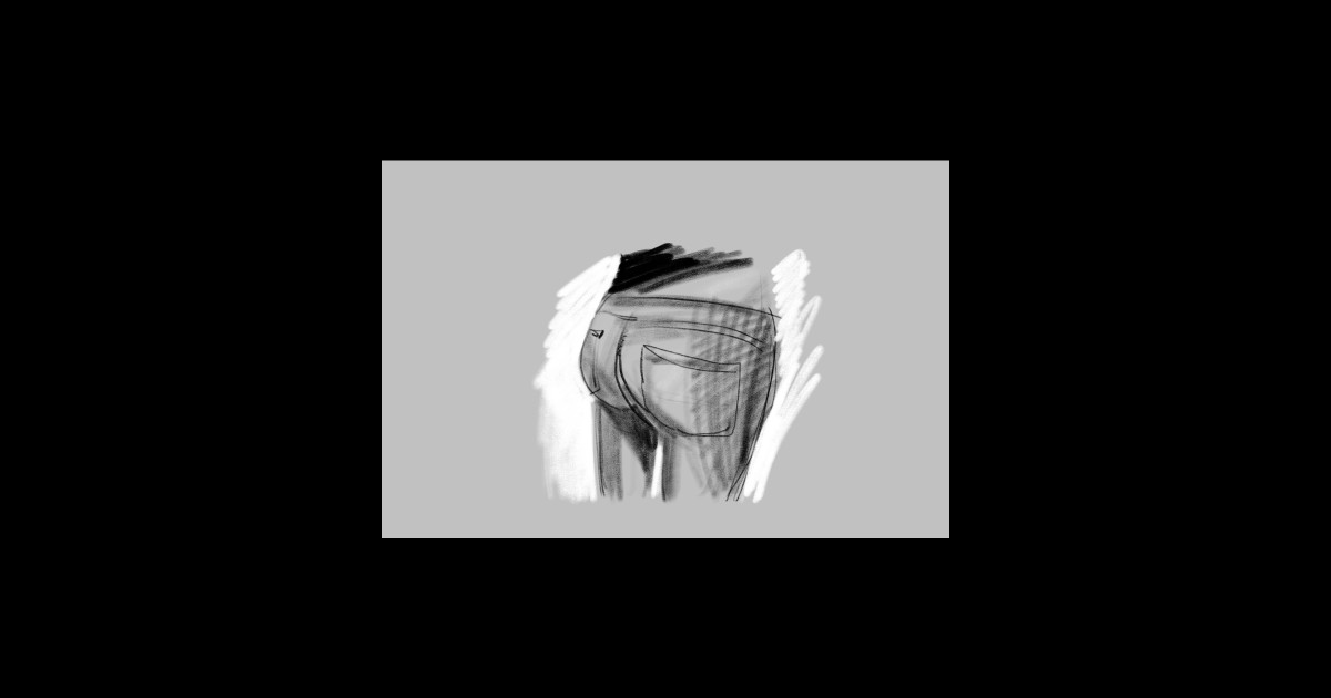 Butt sketch drawing - Butt - Sticker | TeePublic
