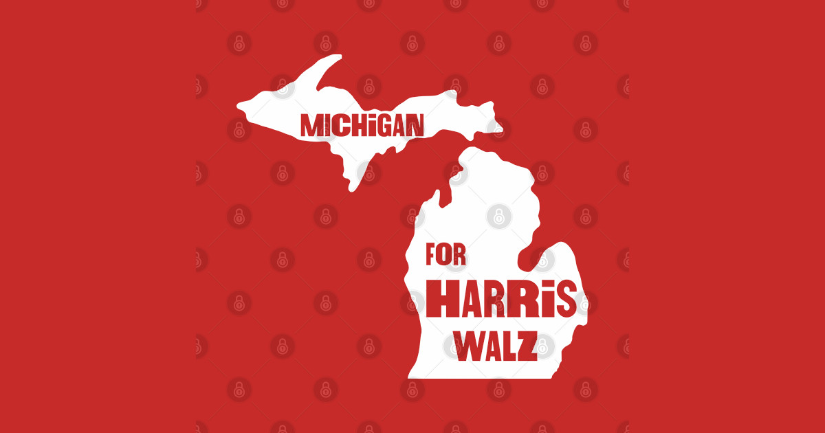 Michigan for Harris Walz - Harris Walz - T-Shirt | TeePublic