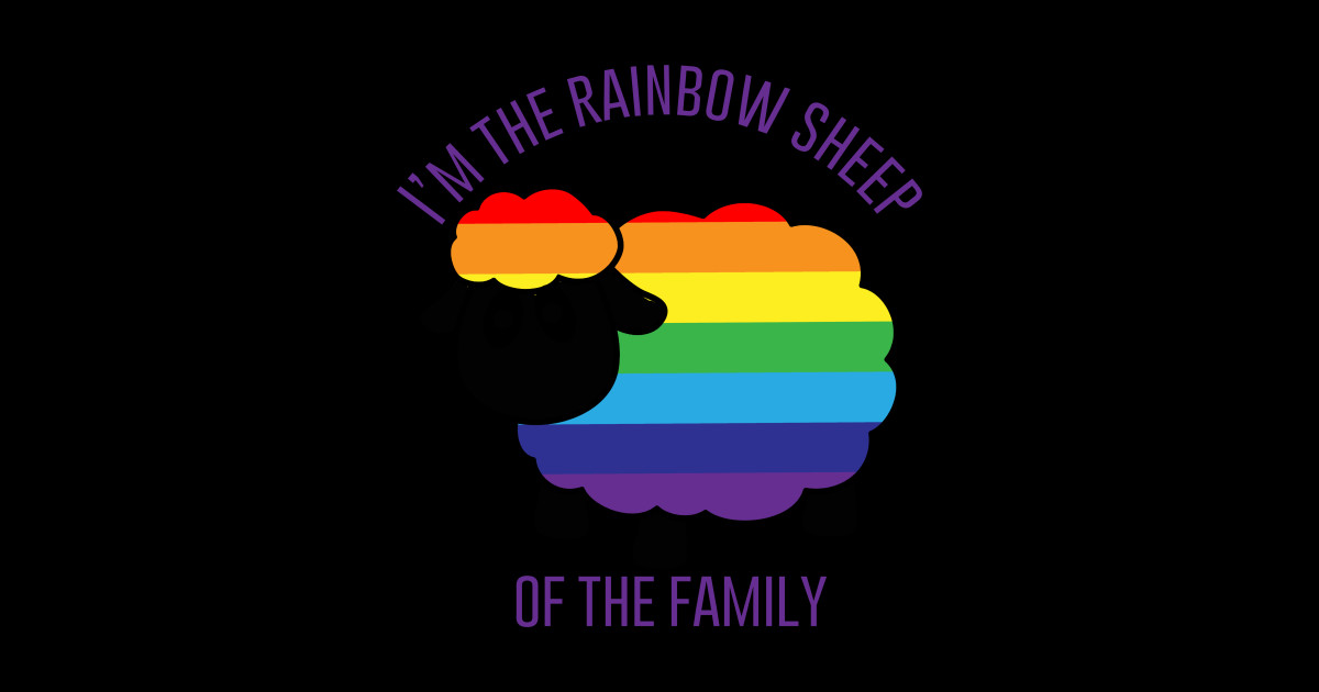 Rainbow Sheep of the Family - Rainbow Sheep - Sticker | TeePublic