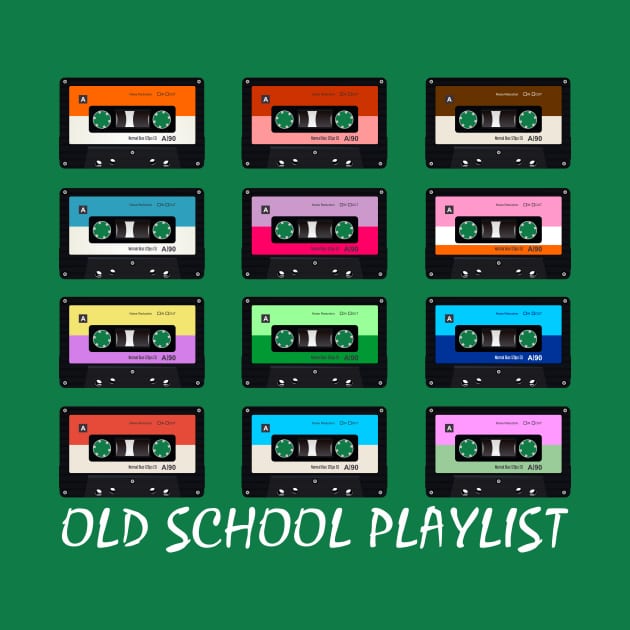 Cassette Tape Music Retro 80s Old School Playlist - 80s - T-Shirt | TeePublic