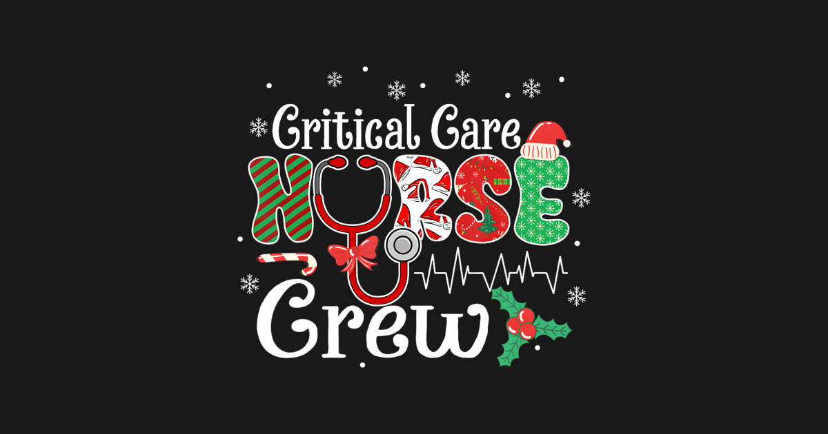 Critical Care Nurse Crew Stethoscope Santa Hat - Critical Care Nurse ...