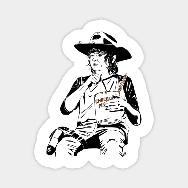 Pudding Carl Fanart - The Walking Dead - Magnet | TeePublic