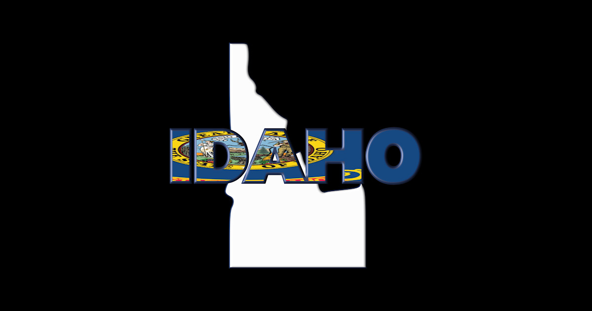 Idaho Colored State Letters - Idaho - Sticker | TeePublic