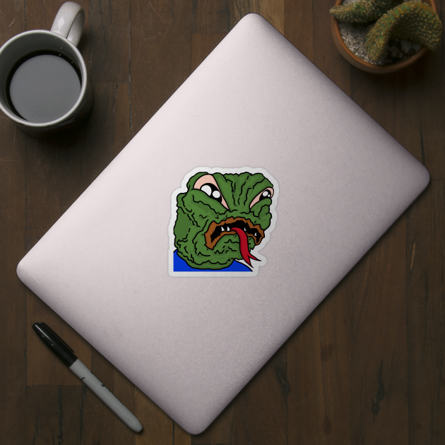 Pepe the frog hiss mask - Kck - Sticker | TeePublic
