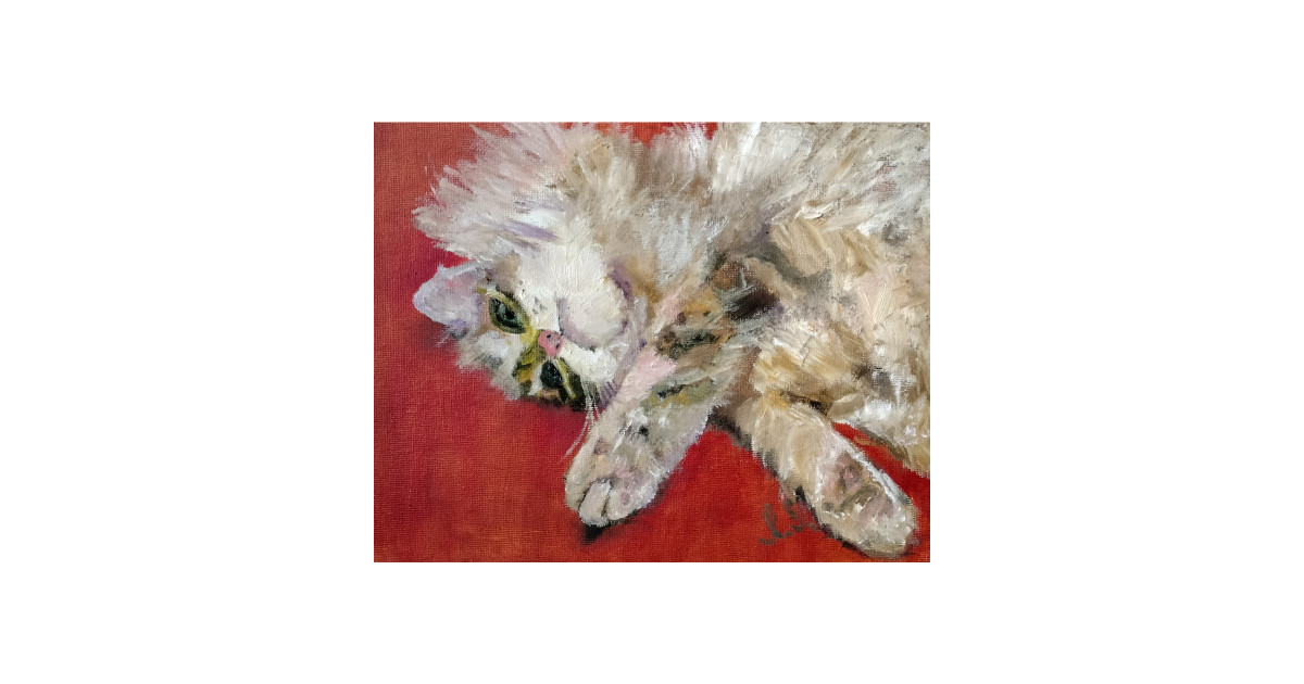 Good morning - Fluffy Kitty - T-Shirt | TeePublic