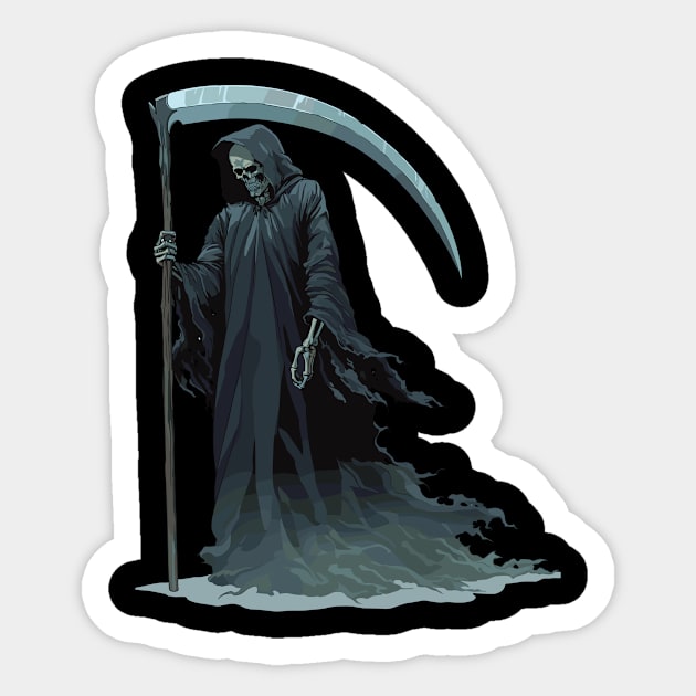 Scary Grim Reaper - Grim Reaper - Sticker | TeePublic