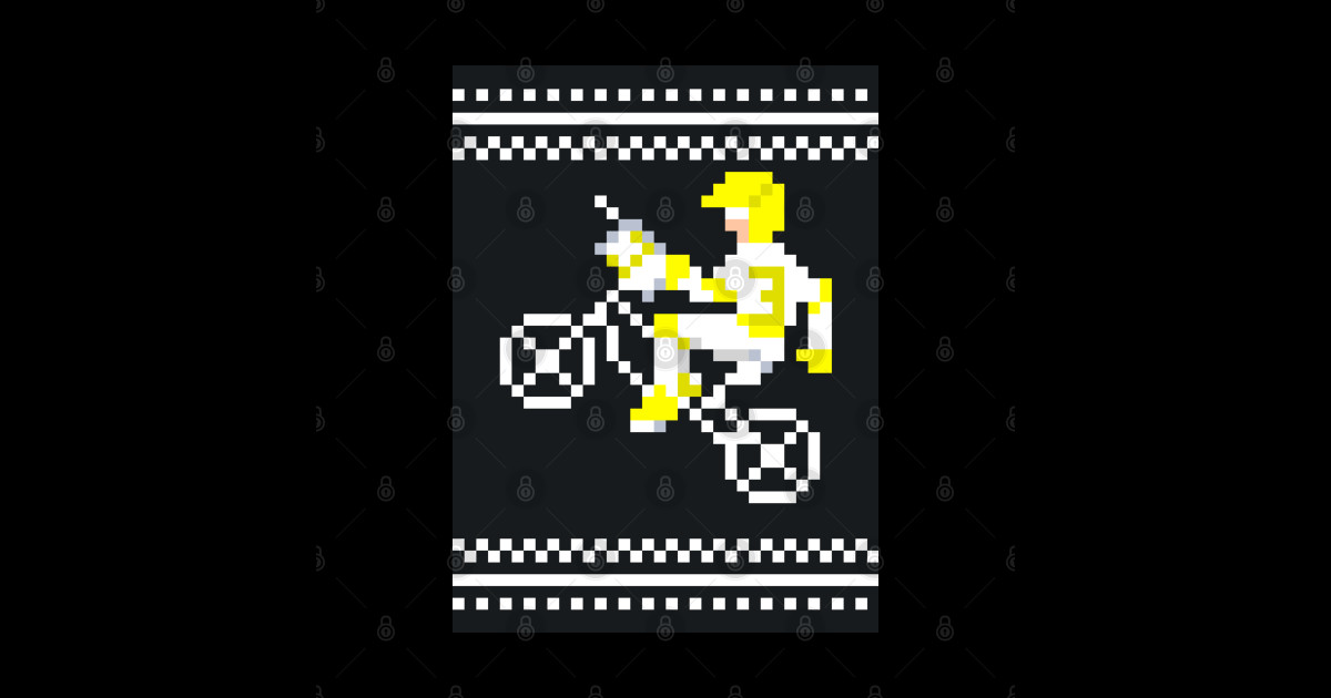 80's BMX RAD videogame pixel art - Bmx - Sticker | TeePublic