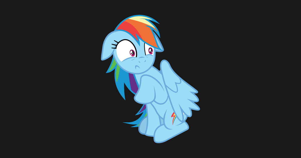 Scared Rainbow Dash - Rainbow Dash - Sticker | TeePublic