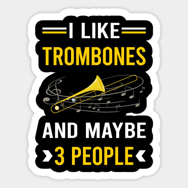 3 People Trombone Trombonist - Trombone - Sticker | TeePublic