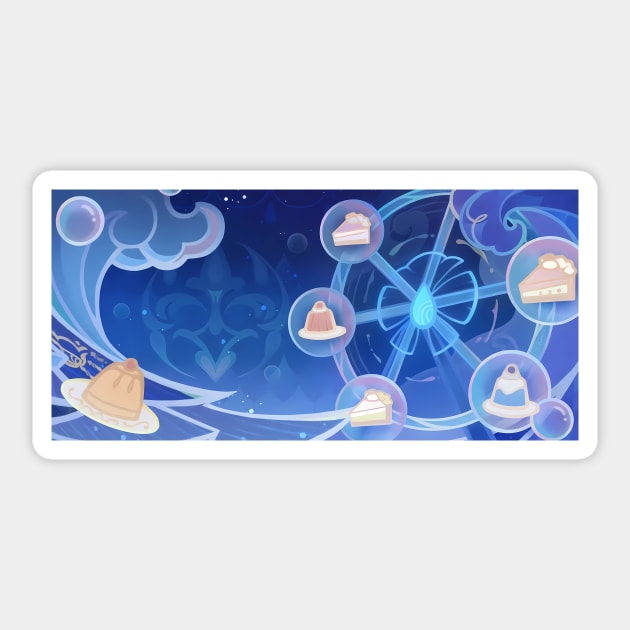 Furina: Banquet Genshin Impact Namecard - Genshin - Sticker | TeePublic