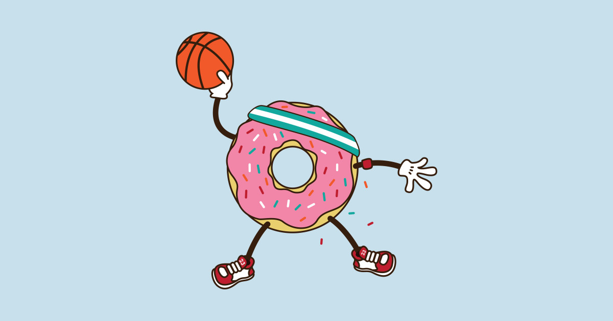 Dunking Donut - Basketball - T-Shirt | TeePublic