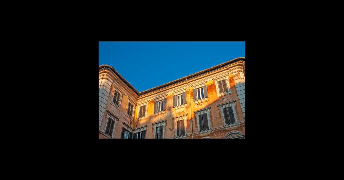 Aged Paint, Deep Blue Sky - Rome - Posters and Art Prints | TeePublic