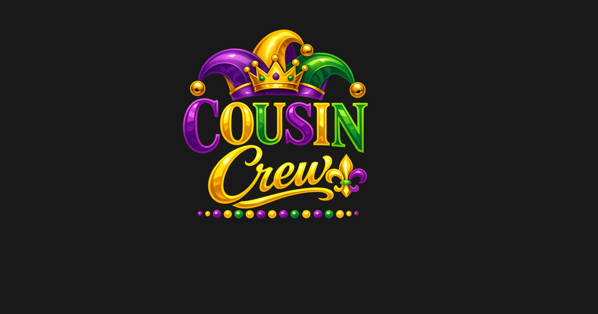 Cousin Crew Mardi Gras Jester Design - Mardi Gras - T-Shirt | TeePublic