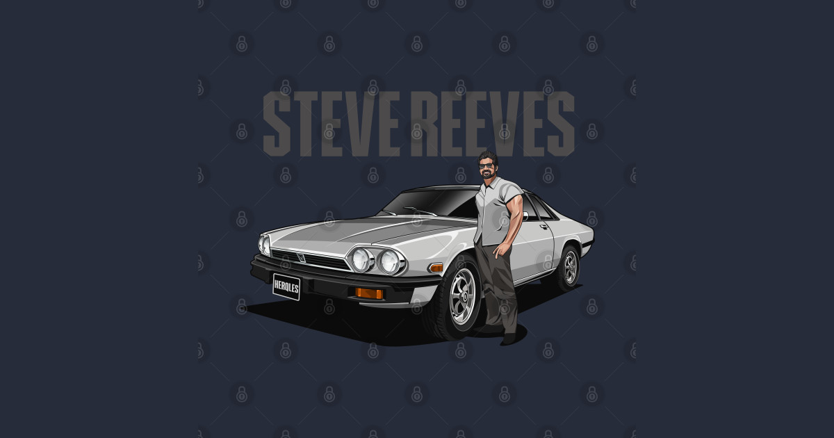 Steve Reeves And His Jaguar XJS V12 - Steve Reeves - T-Shirt | TeePublic