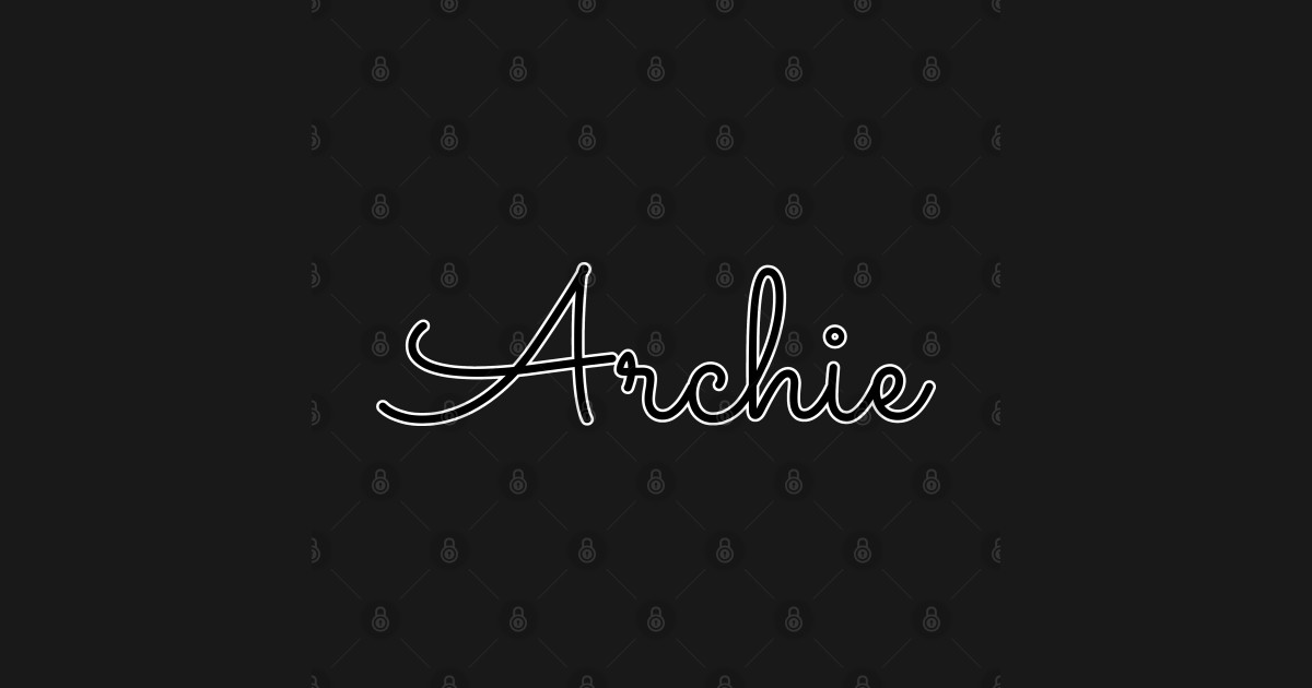 Writing Archie Name Label - Writing Archie Name Label - T-Shirt | TeePublic