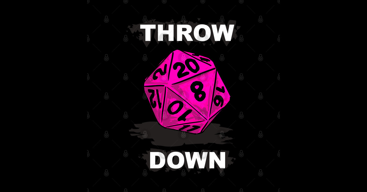 d20 Throw Down in Pink - D20 - Sticker | TeePublic