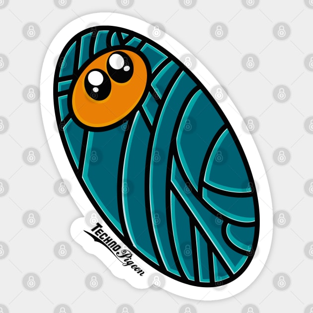 TechnoPigeon Chrysalis Baby Blue, Cute Animal, - Chrysalis - Sticker ...