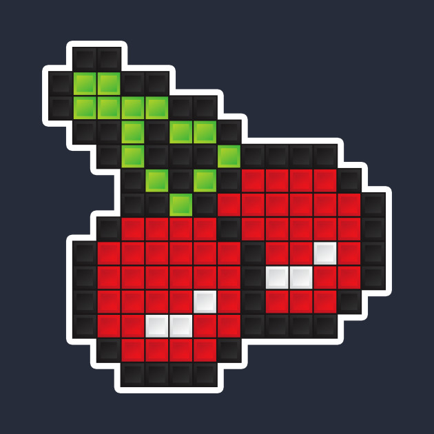 8-Bit Cherry - Pac Man - T-Shirt | TeePublic