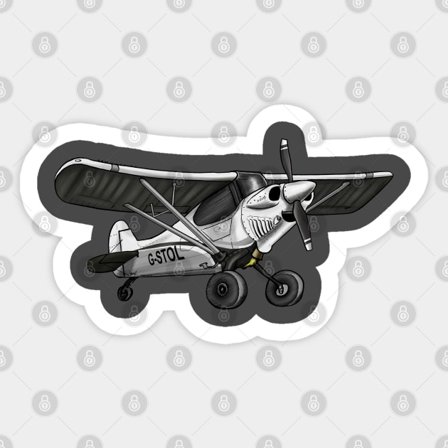 Piper Super Cub STOL - Piper Cub - Sticker | TeePublic