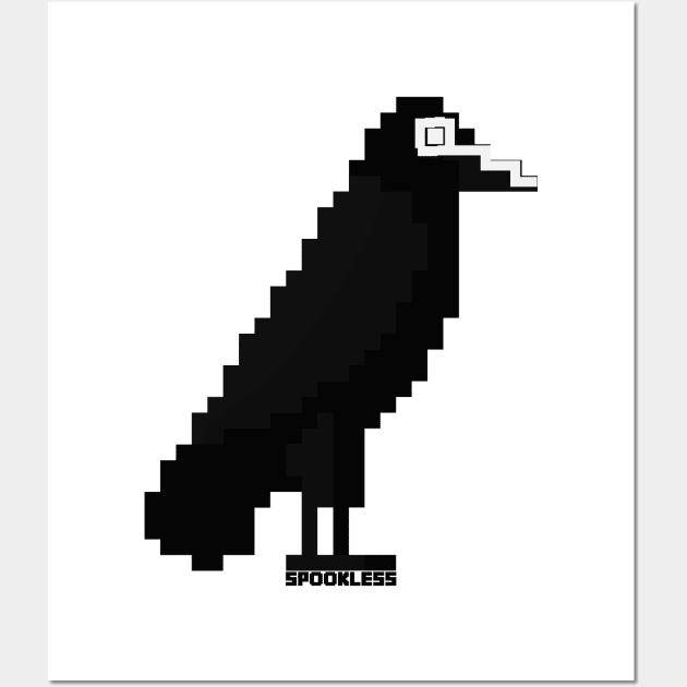 Spookless - Pixel Crow - Pixelart - Posters and Art Prints | TeePublic