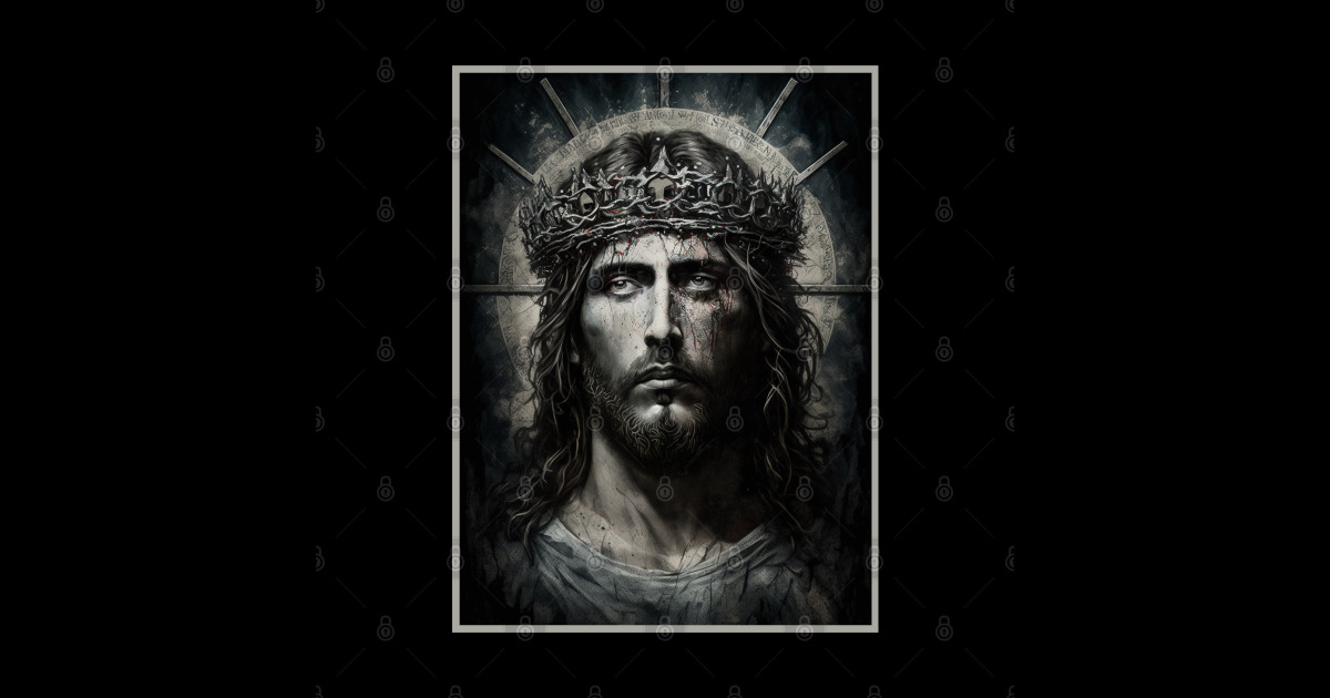Jesus Christ Gothic Art - Jesus - Sticker | TeePublic