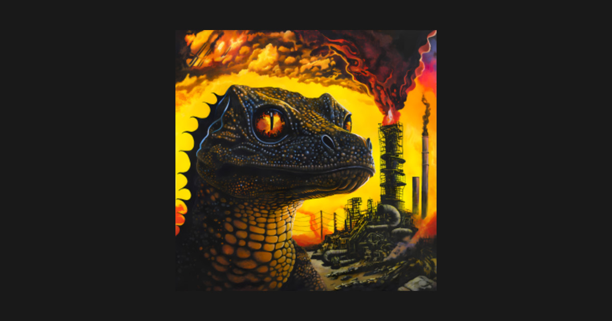 Lizard on fire - King Gizzard And The Lizard Wizard - T-Shirt | TeePublic
