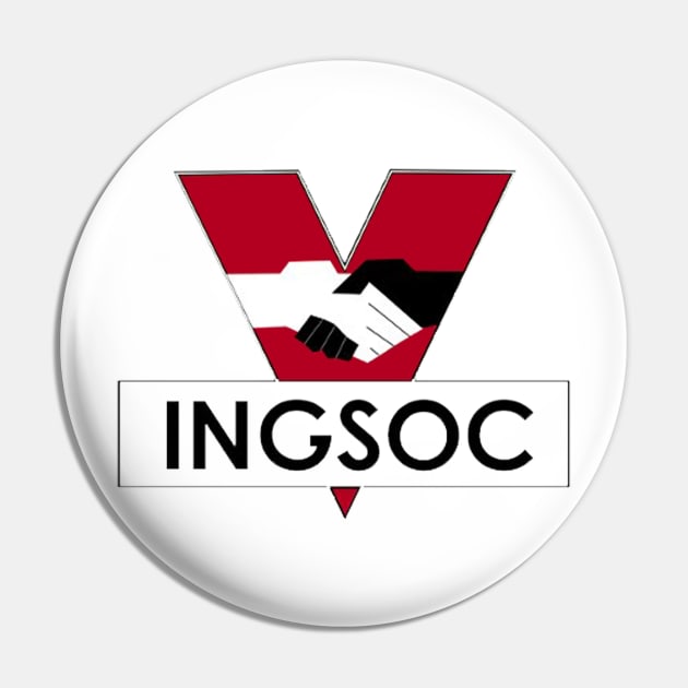 INGSOC. GEORGE ORWELL 1984 NOVEL LOGO - Literature - Pin | TeePublic