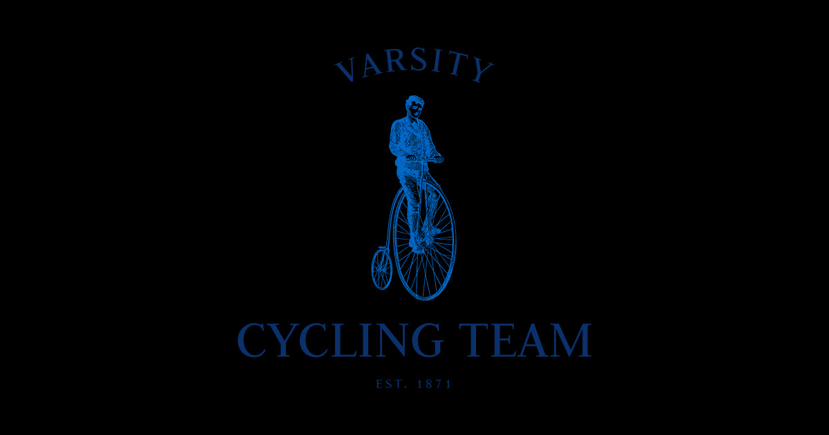 Varsity Cycling Team - Bicycle - Sticker | TeePublic