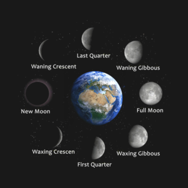 Moon Phases Funny Astronomer Science Gift - Moon Phases Funny ...