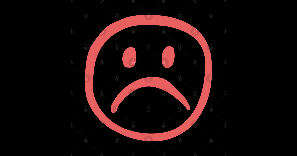 Sad Face - Sad - Sticker | TeePublic