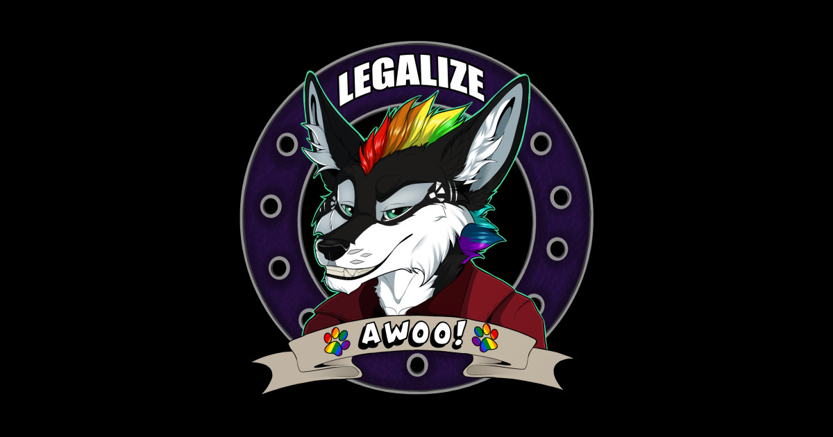 Legalize AWOO - Furry Fandom - Sticker | TeePublic