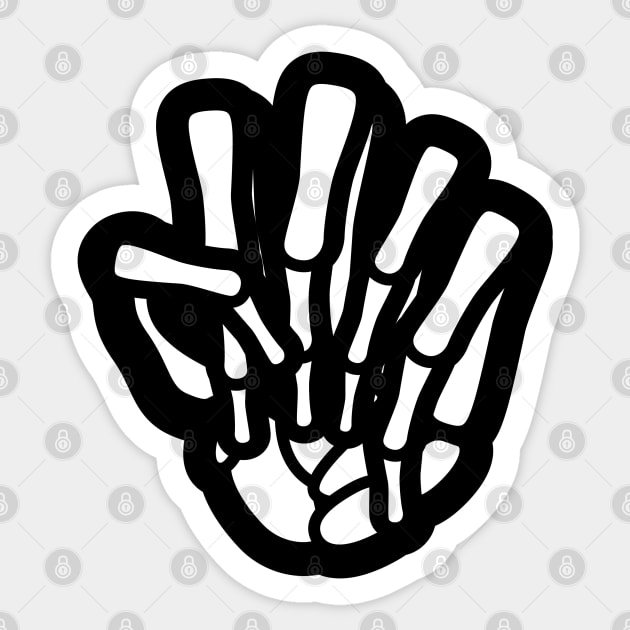 Skeleton Hand Fist Hand Sign - Moule - Sticker | TeePublic