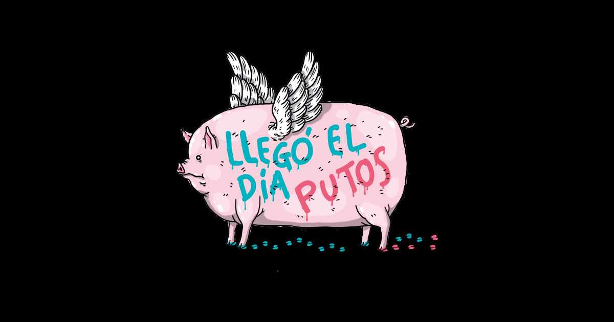 The day has come, asholes - Flying Pig - Sticker | TeePublic