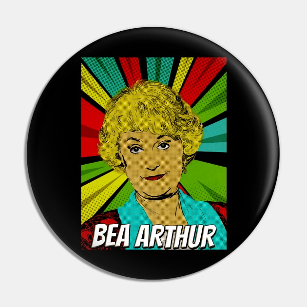 Bea Arthur Golden Girls Pop Art Design Fan Art Bea Arthur Pin Teepublic